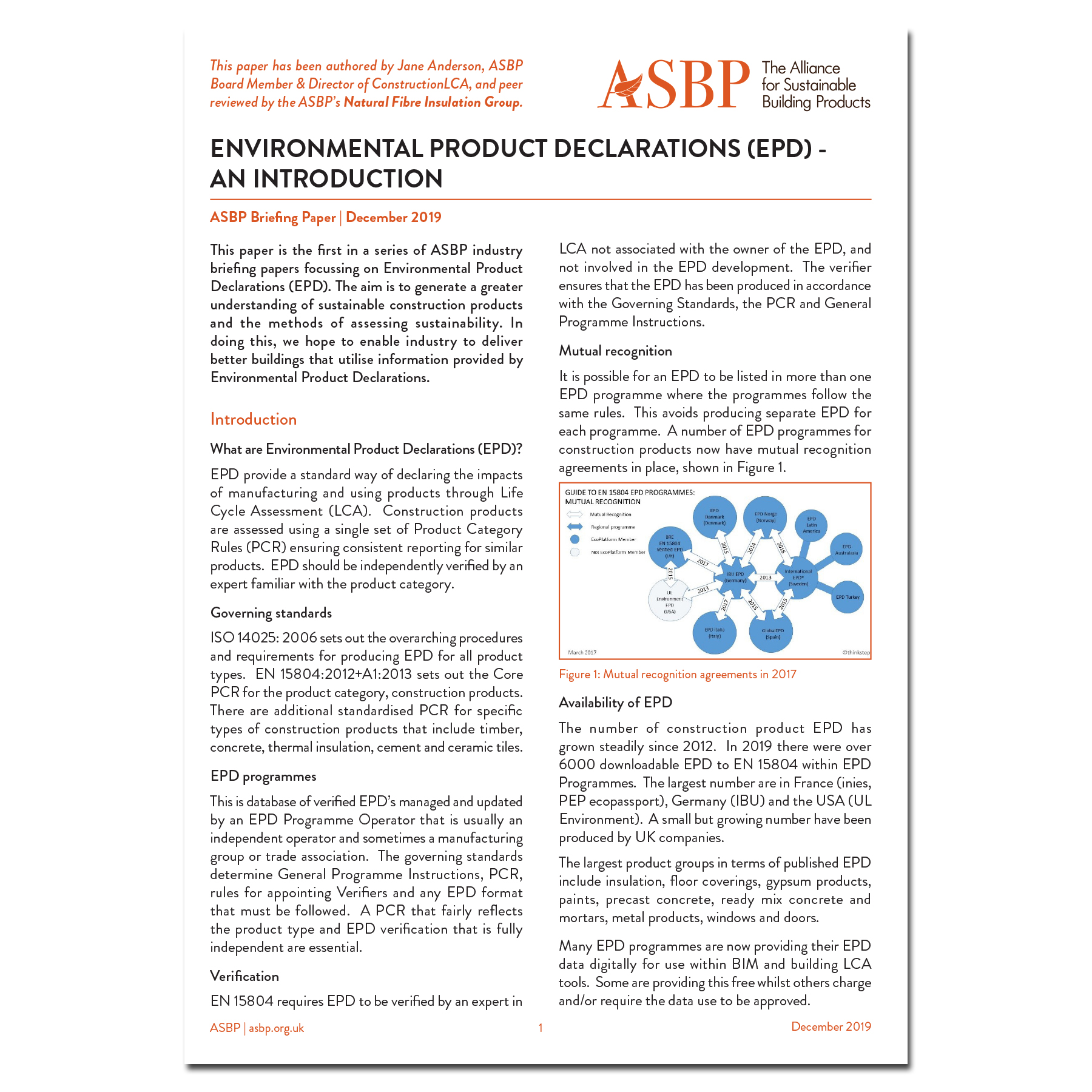 EPD: An Introduction - The Alliance for Sustainable Building Products