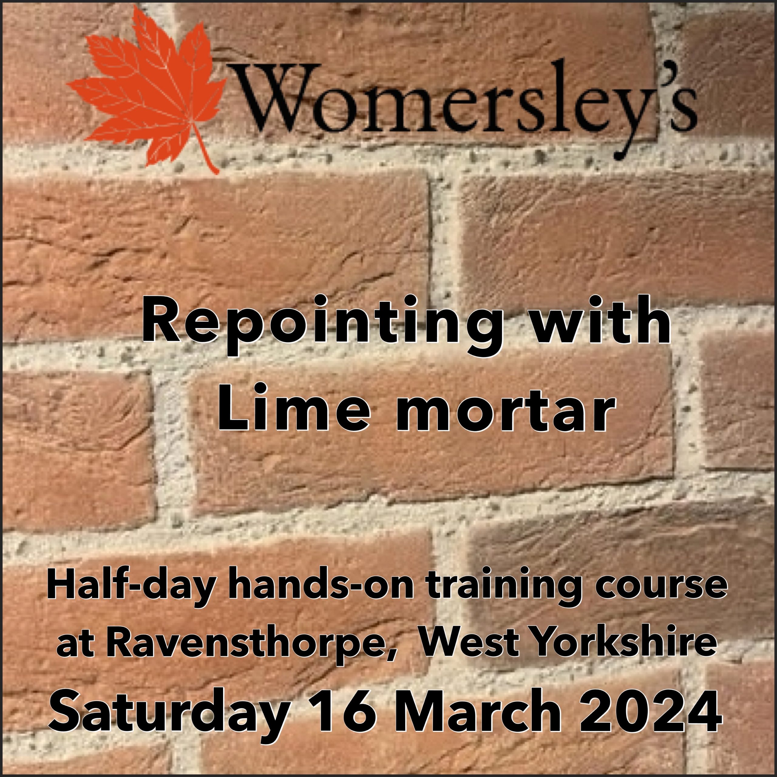 Womersley's training - Repointing with Lime Mortar - The Alliance for ...